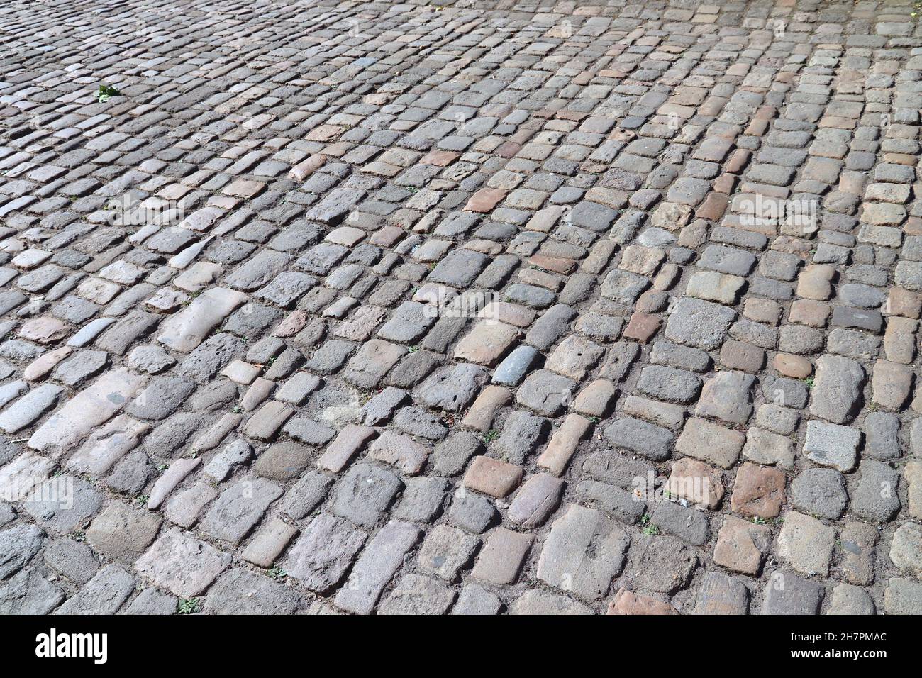 Cobblestone street. Nuremberg, Germany. Stone paved street surface ...