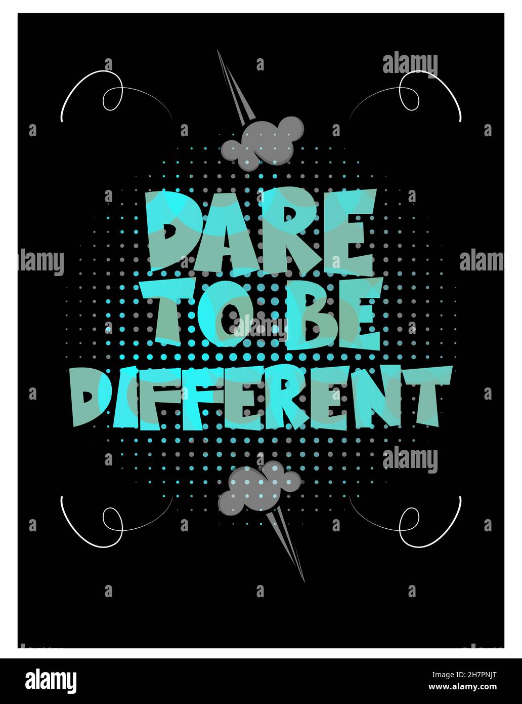 Dare to be different vector illustration on a halftone hi-res stock ...