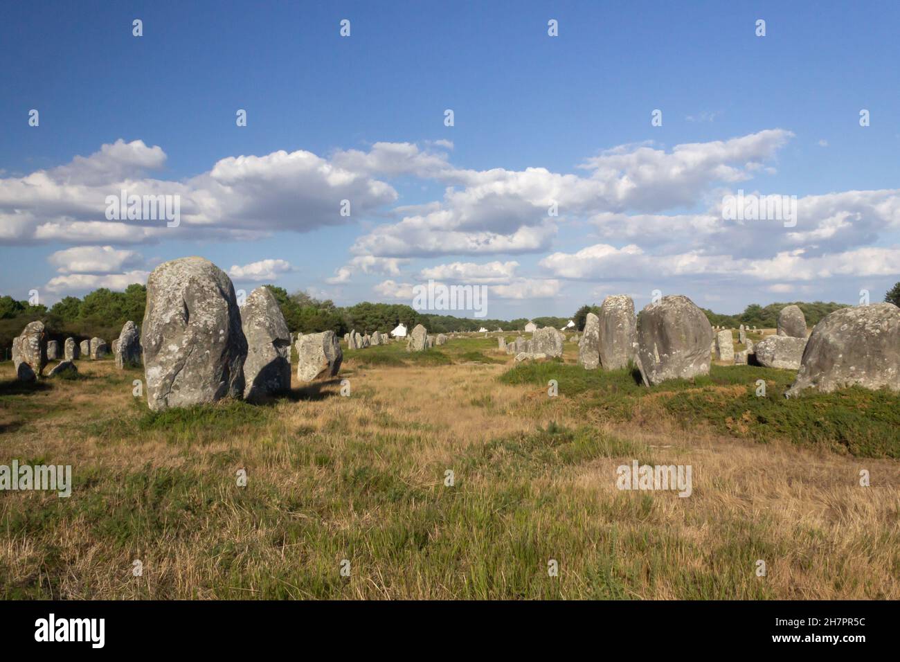 Dolmen and megalithic structures in Carnac, France Stock Photo - Alamy