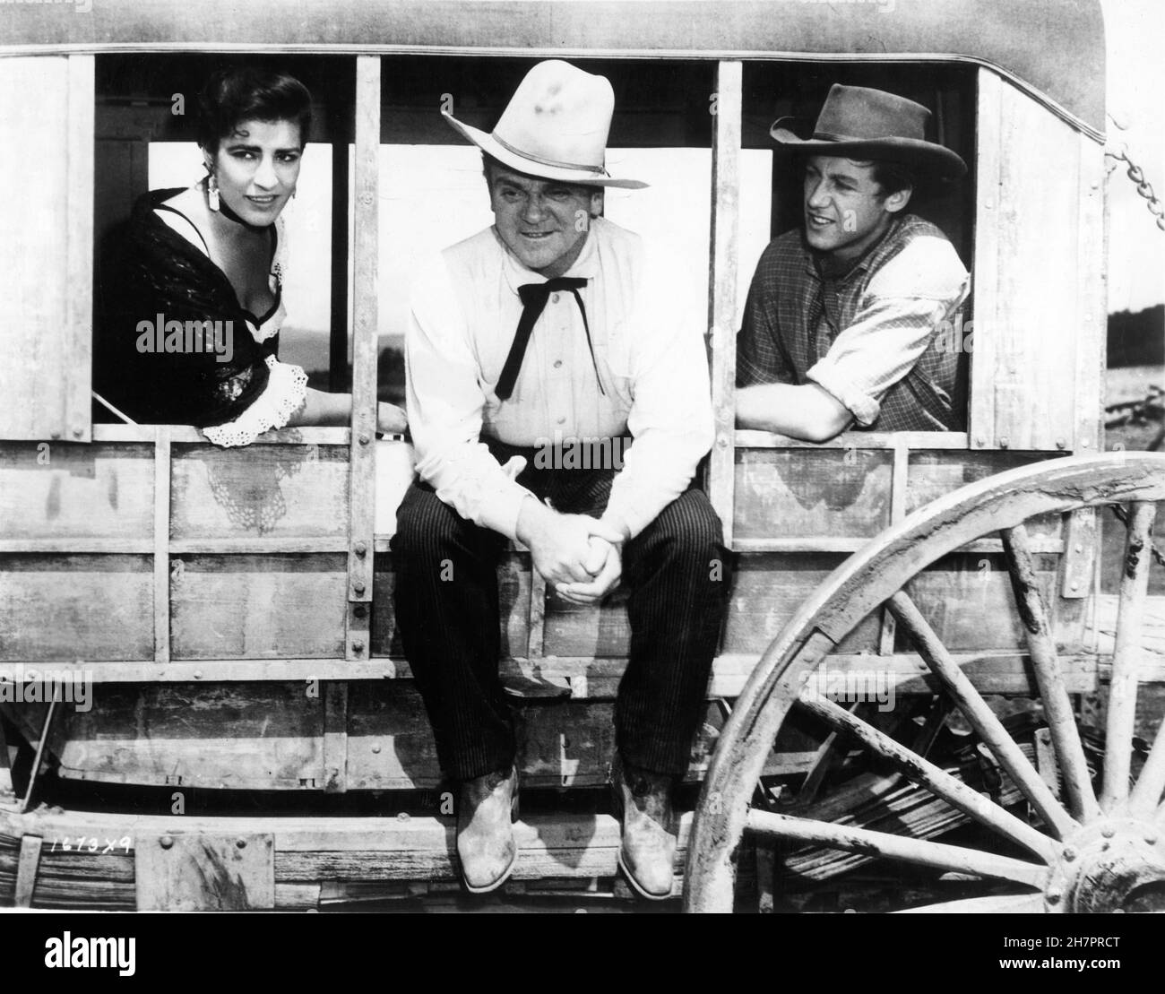 IRENE PAPAS JAMES CAGNEY and DON DUBBINS on set location candid in ...
