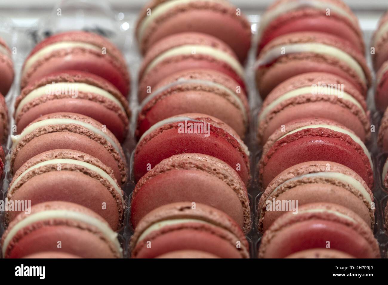 assorted macaroon sweet pastry in a store display Stock Photo - Alamy