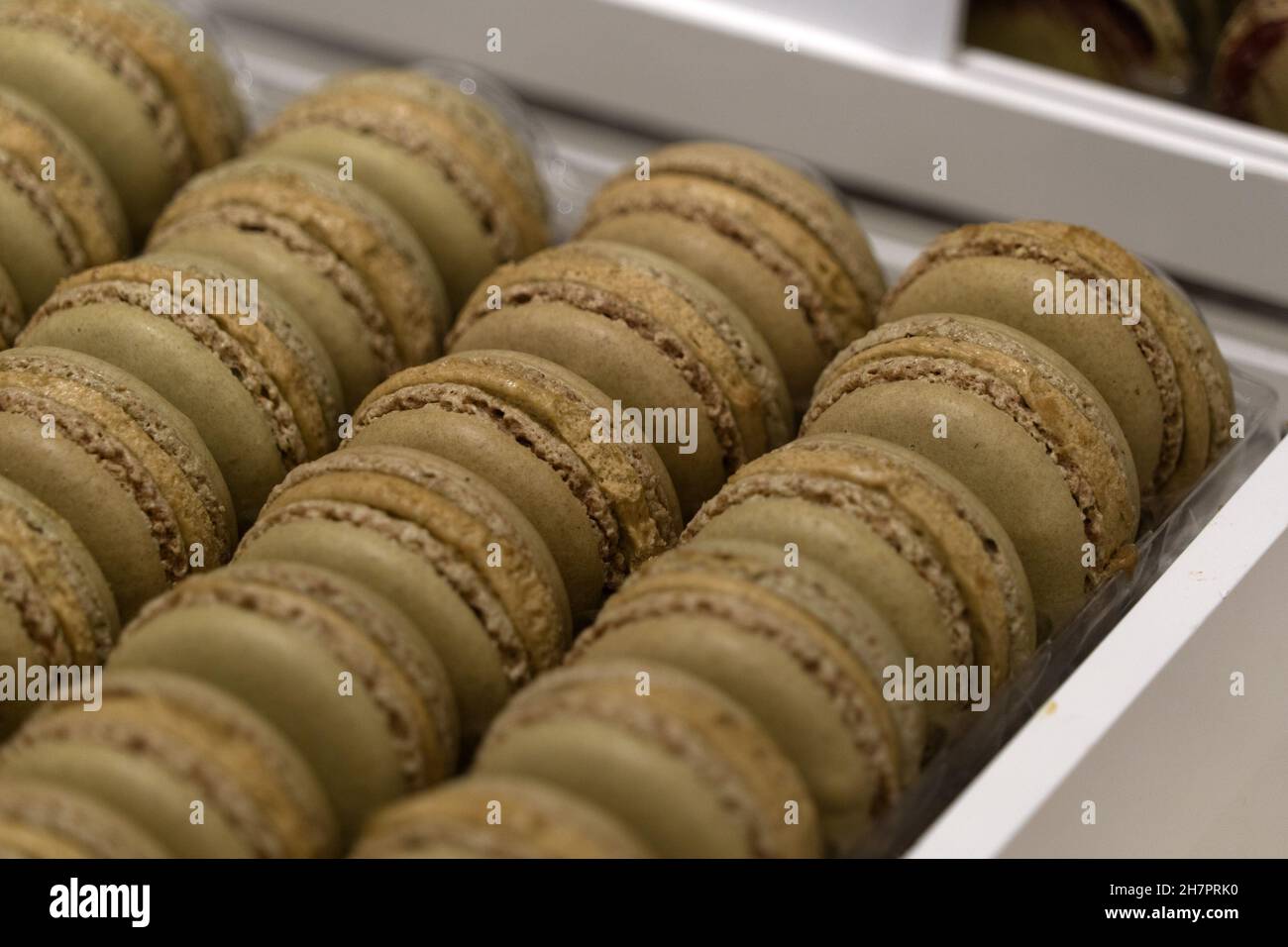 assorted macaroon sweet pastry in a store display Stock Photo - Alamy