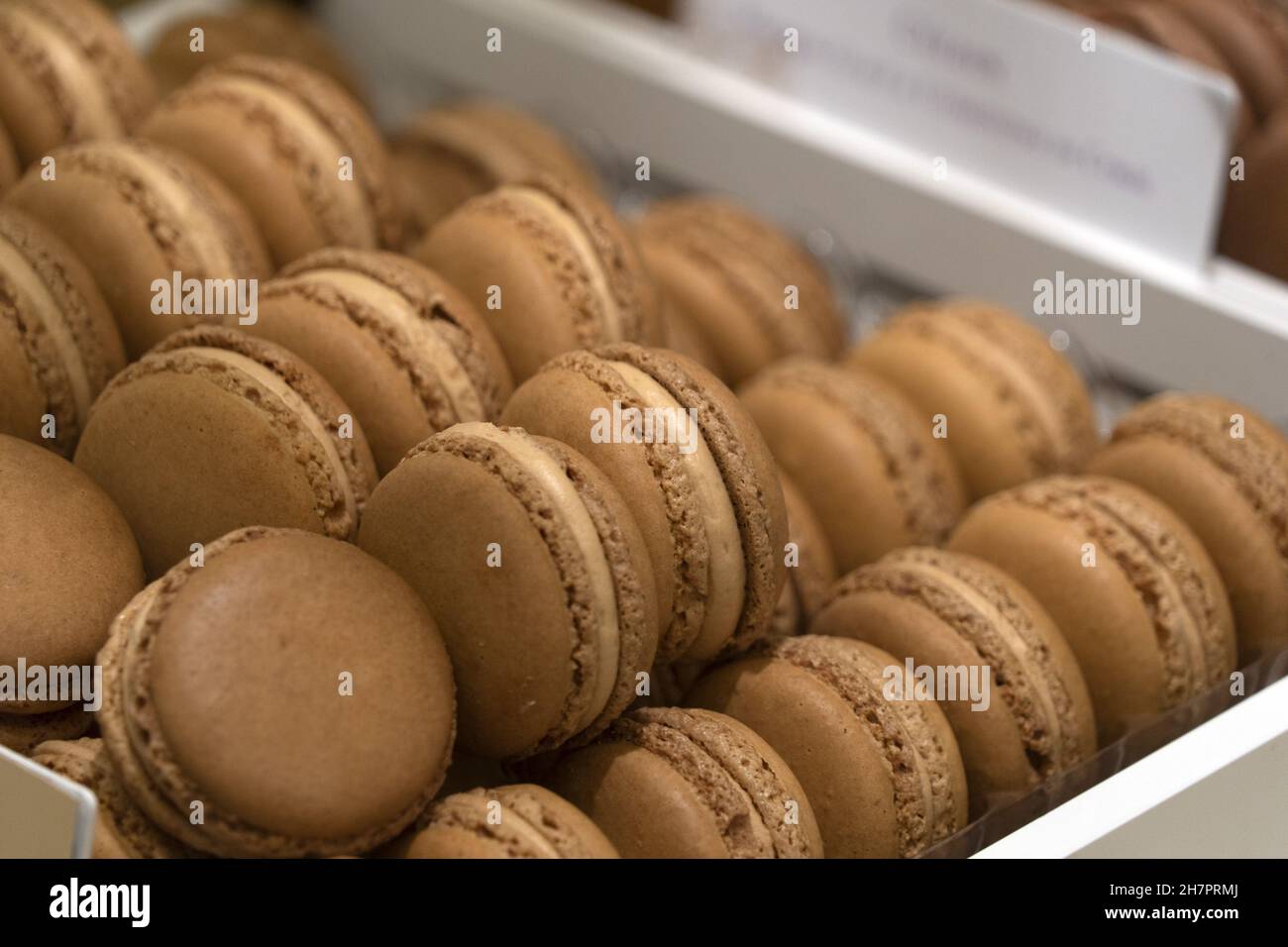assorted macaroon sweet pastry in a store display Stock Photo - Alamy