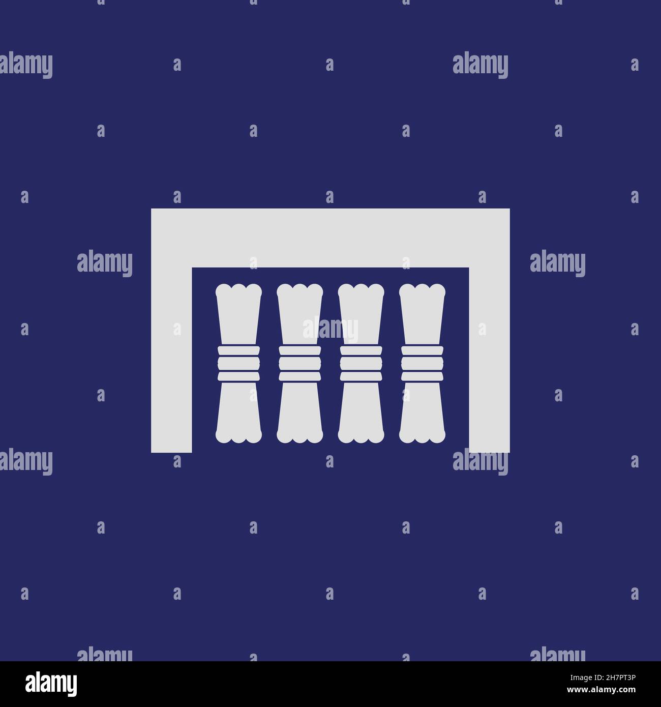 Theater line icon. Simple style theater performance poster background ...