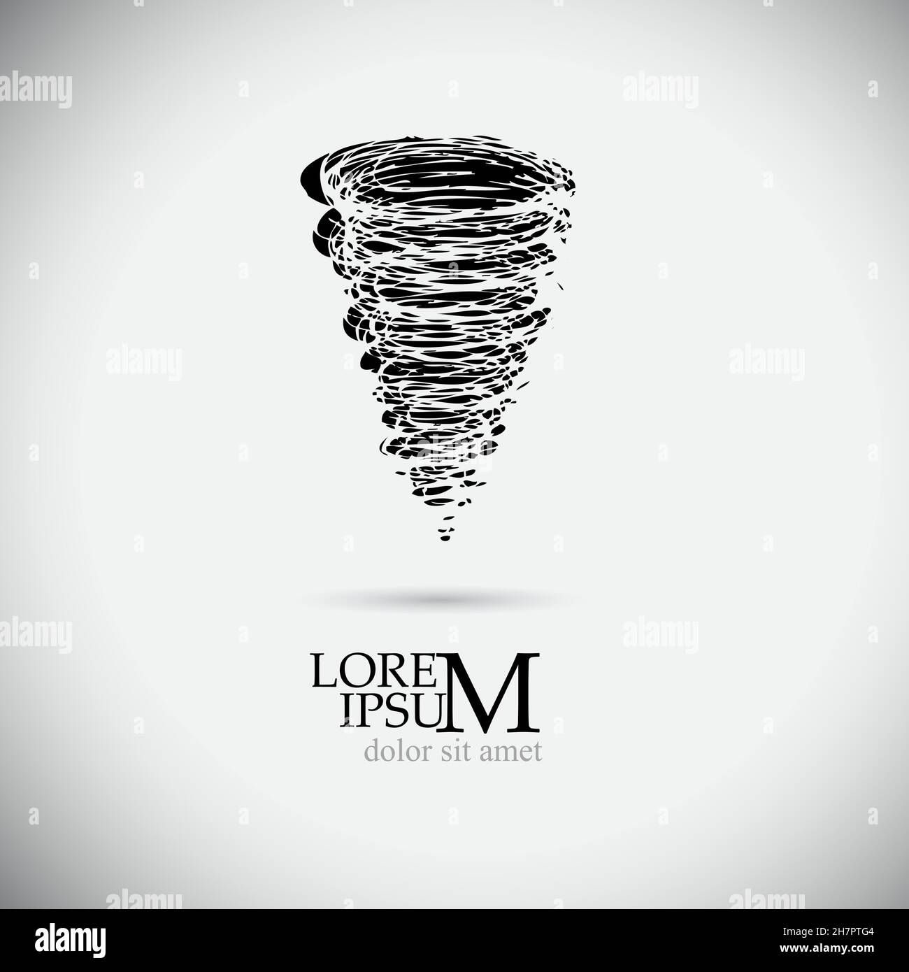 Tornado object. The vortex of the logo. Vector illustration Stock ...
