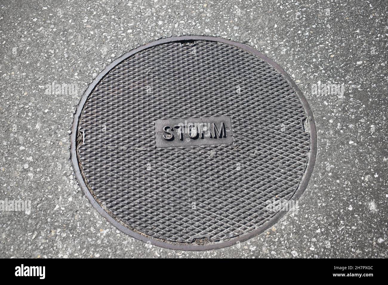 Manhole signs hi-res stock photography and images - Alamy