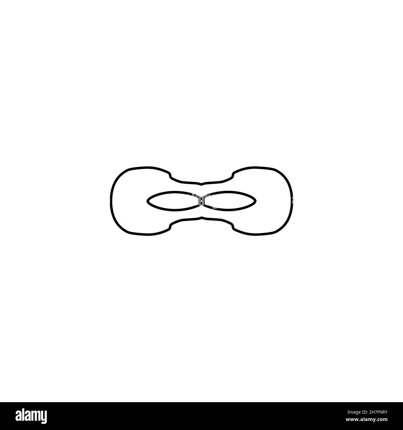 Prom mask line icon. Simple style carnival event poster background ...