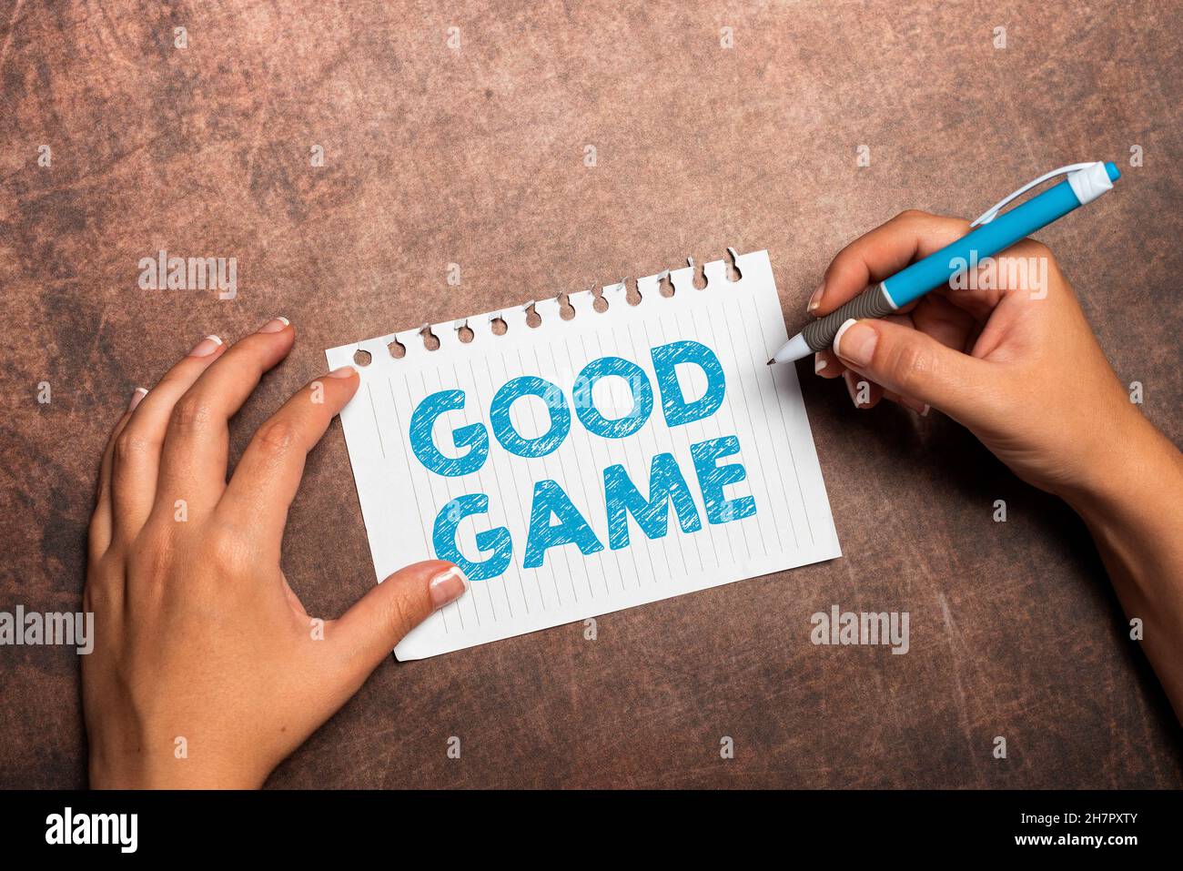 Text caption presenting Good Game. Word for term frequently used in ...