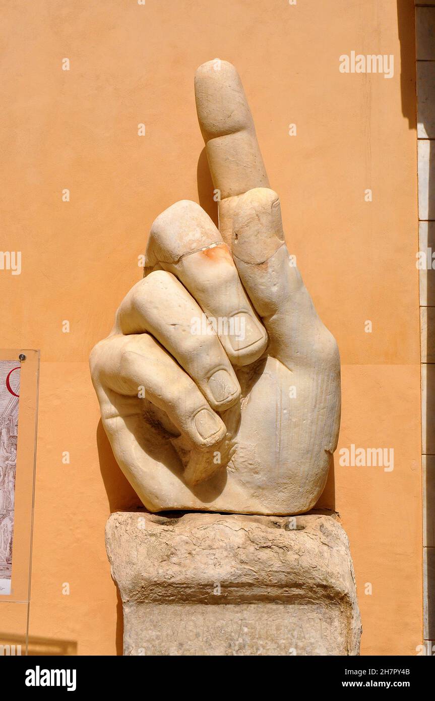 Colossus of constantine hand sculpture hi-res stock photography and ...