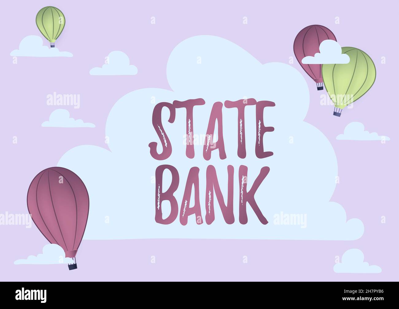 Text showing inspiration State Bank. Conceptual photo generally a ...