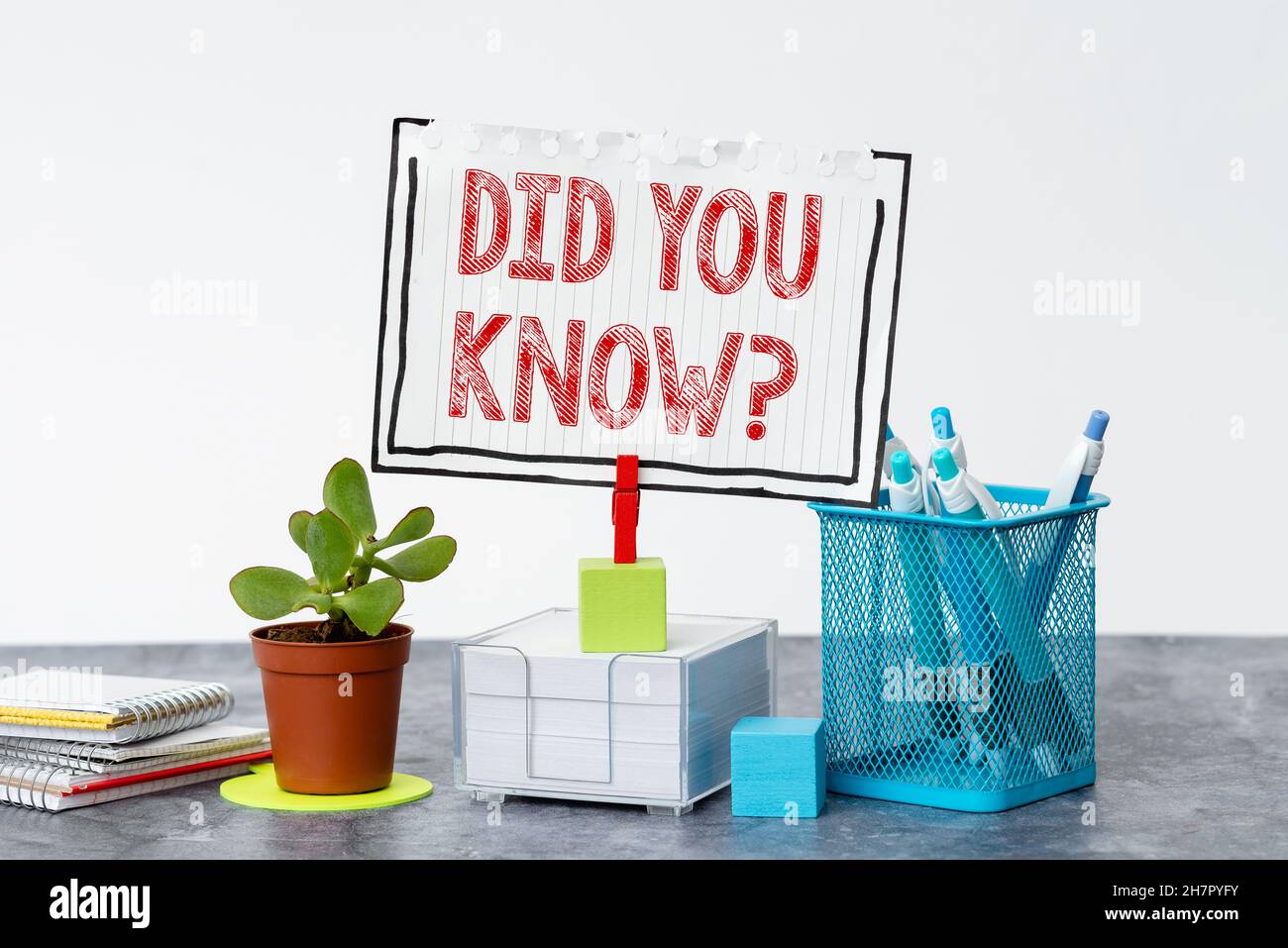Text showing inspiration Did You Know Question. Business idea when you ...