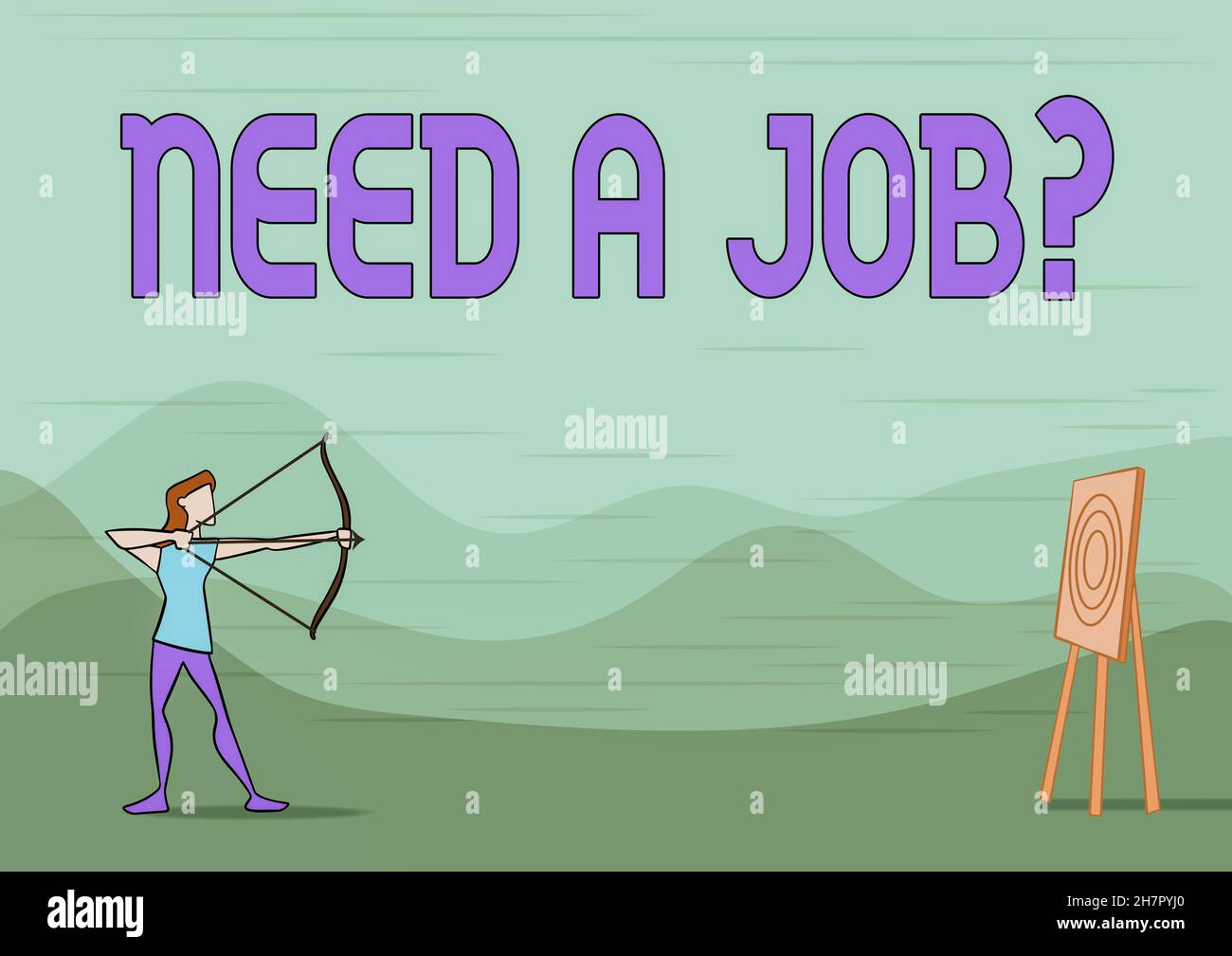 Conceptual caption Need A Job Question. Business concept to recruit a ...