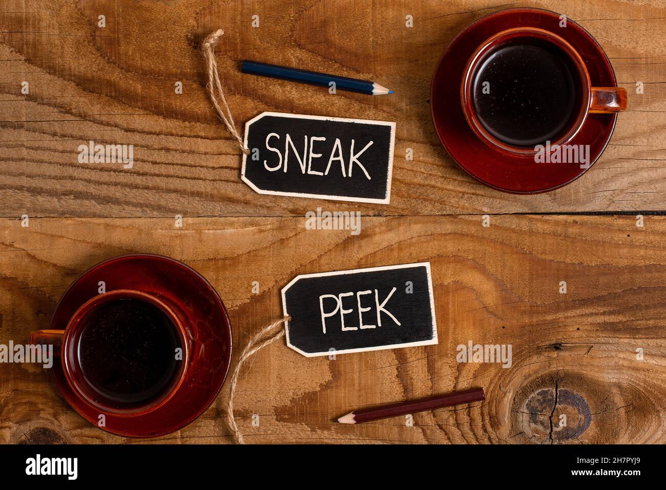 Conceptual caption Sneak Peek. Word Written on opportunity to see ...