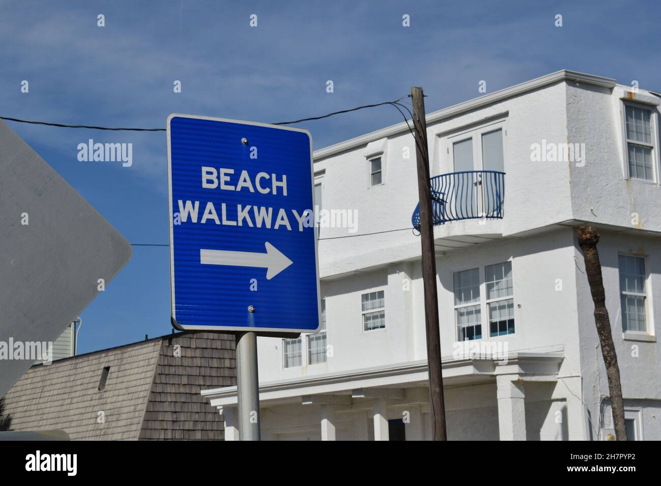 Blue road signs white lettering hi-res stock photography and images - Alamy