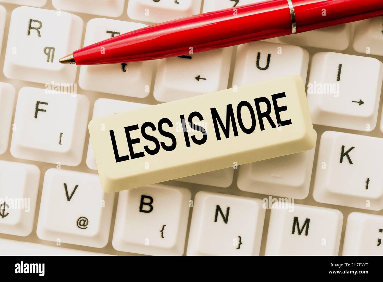 Conceptual caption Less Is More. Word for used to express a minimalist ...