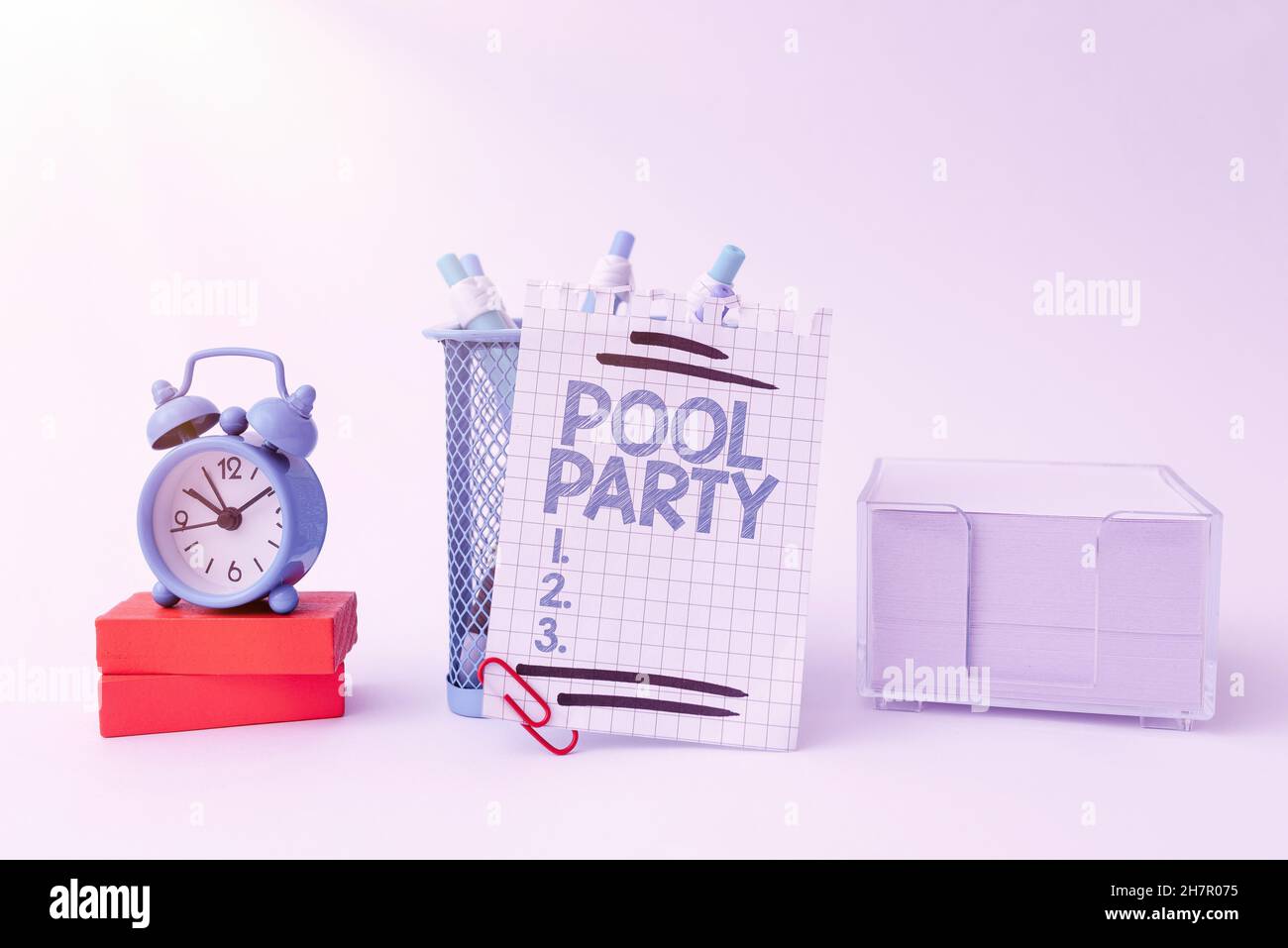 Conceptual caption Pool Party. Word for celebration that includes ...