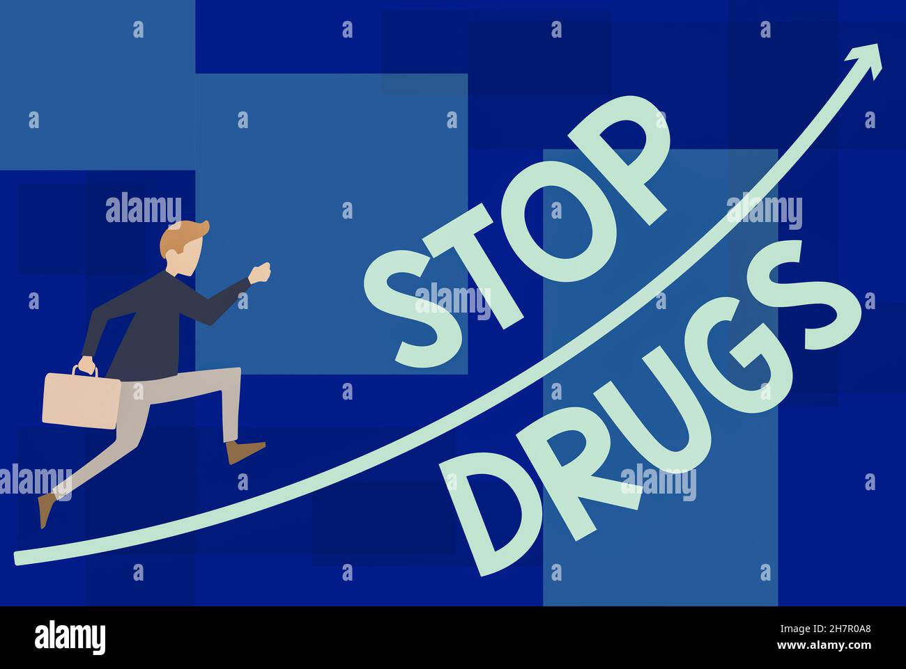 Hand writing sign Stop Drugs. Word Written on put an end on dependence ...