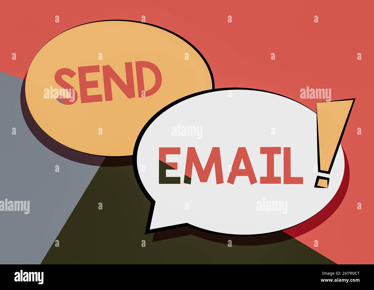 Text caption presenting Send Email. Word for the system for using computers to send messages ...