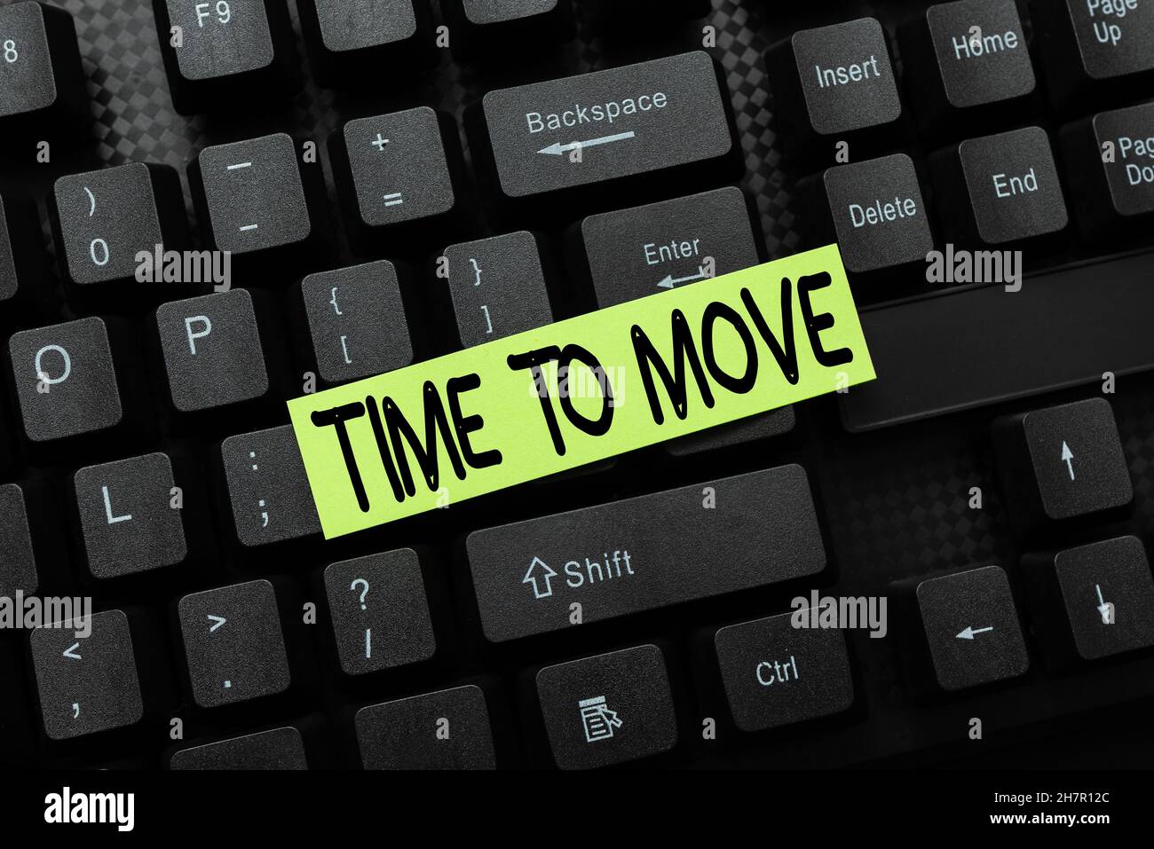 Hand writing sign Time To Move. Conceptual photo change in the same way ...