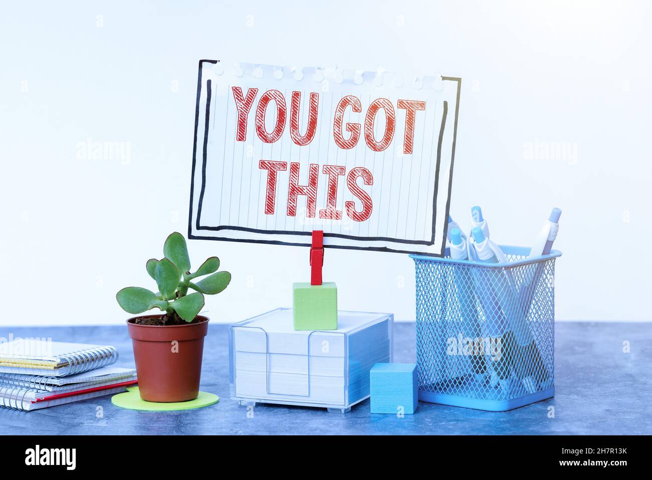 Inspiration showing sign You Got This. Business overview to encourage ...