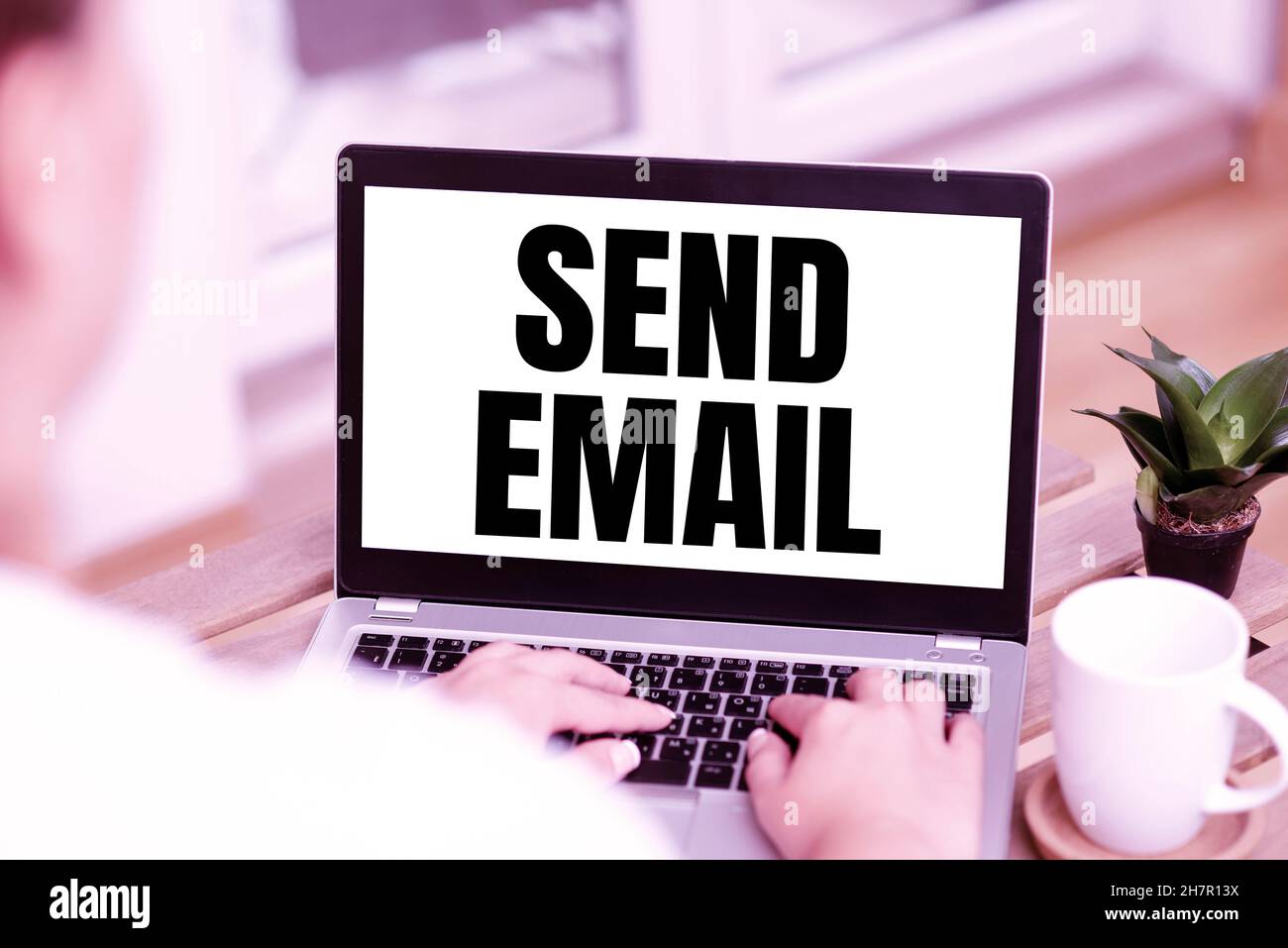 Text showing inspiration Send Email. Concept meaning the system for using computers to send ...