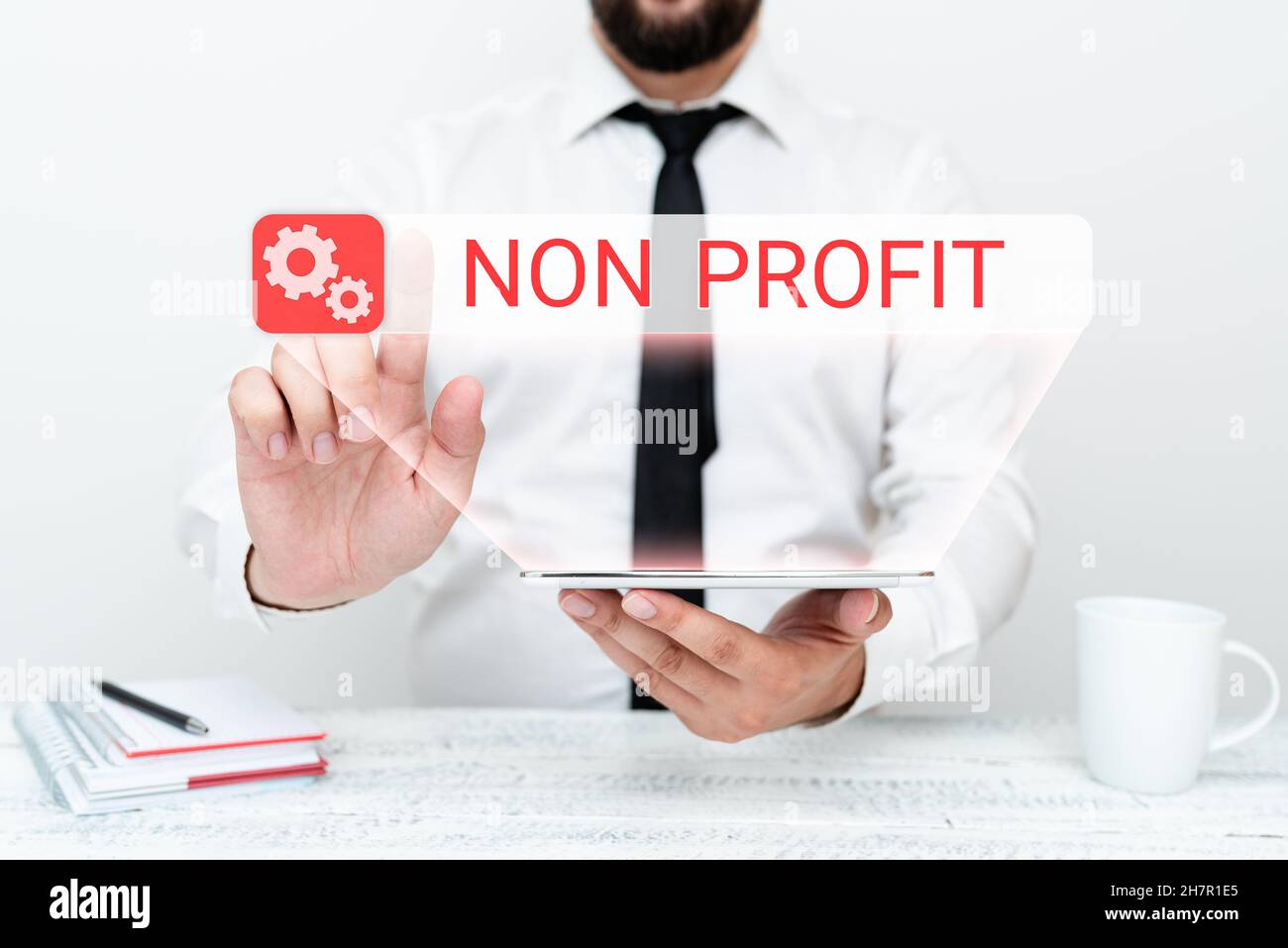 Sign displaying Non Profit. Business showcase type of organization that ...