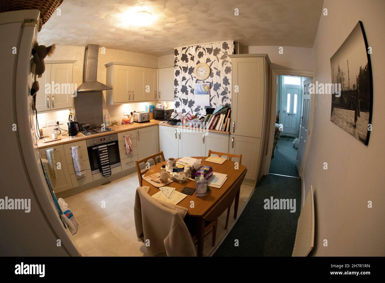 fisheye,lens,picture,photo,photograph,wide,angle,english,shaker,kitchen ...