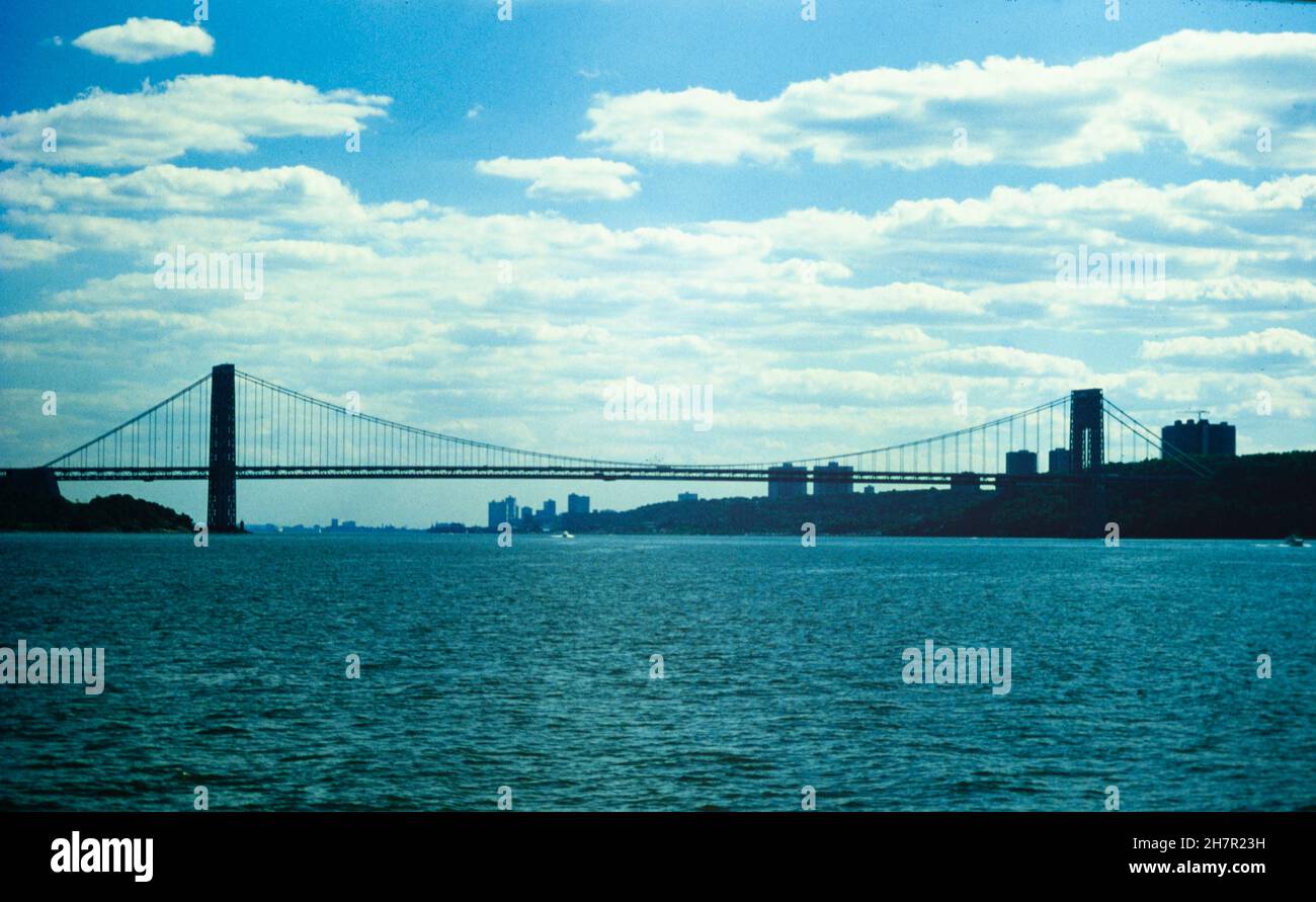 NEW YORK, UNITED STATES MAY 1970: George Washington Bridge Over The ...