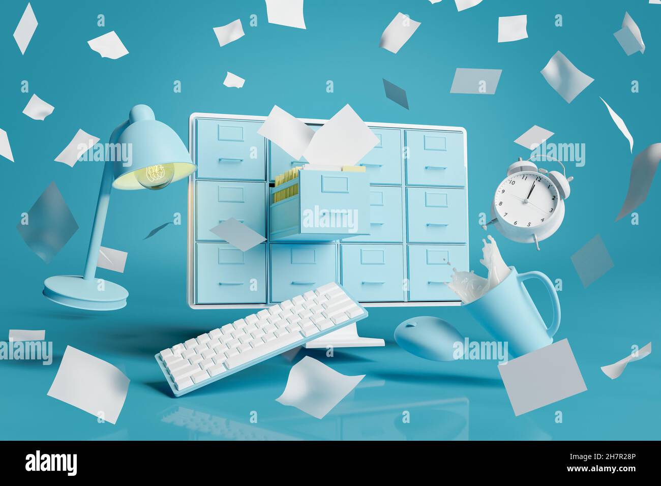 Paper flying around hi-res stock photography and images - Alamy