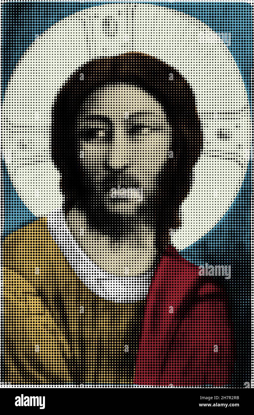 Jesus Christ face. Christian and Catholic religion. Vector illustration ...