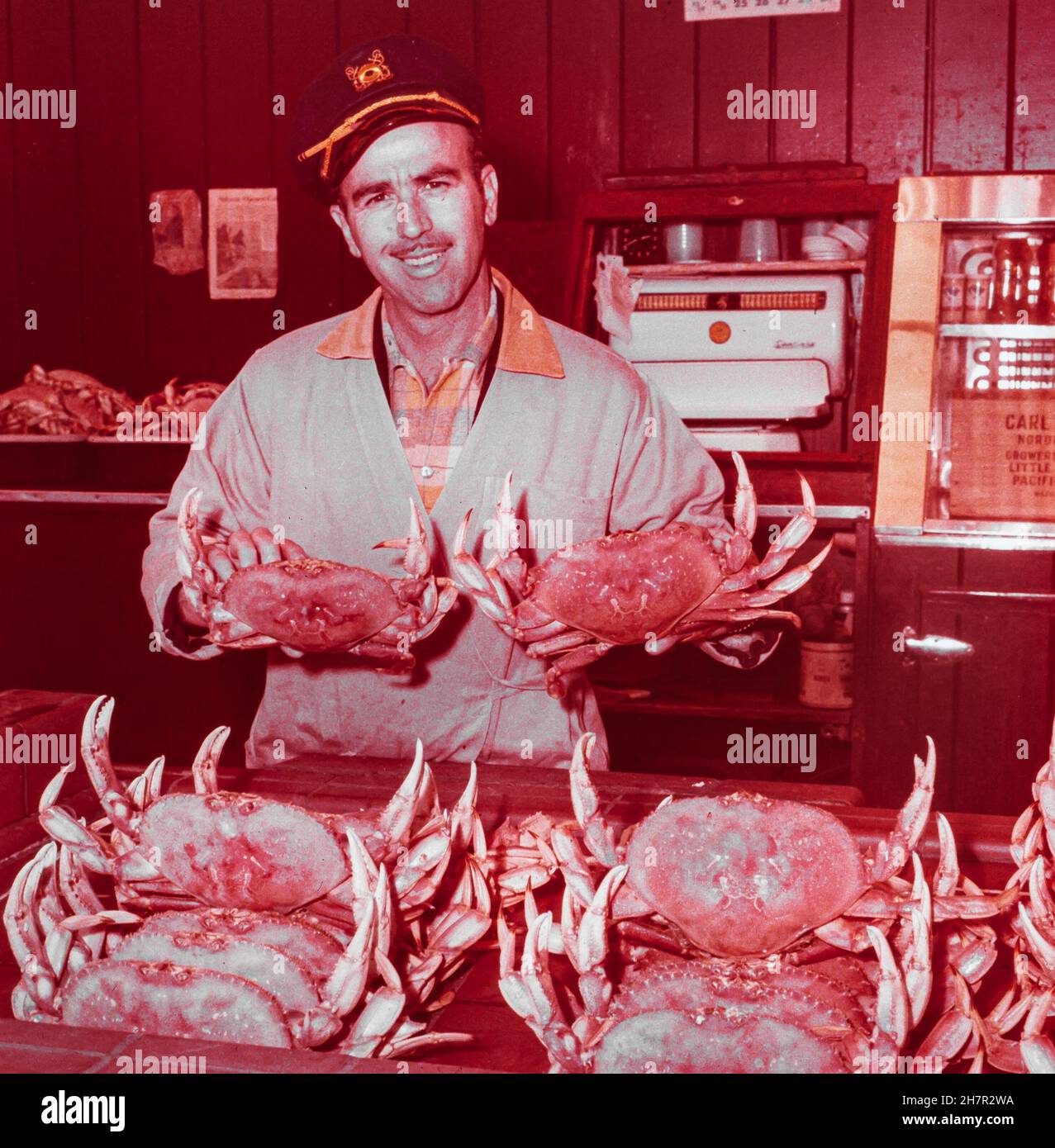 Blue claw crabs in basket hi-res stock photography and images - Alamy