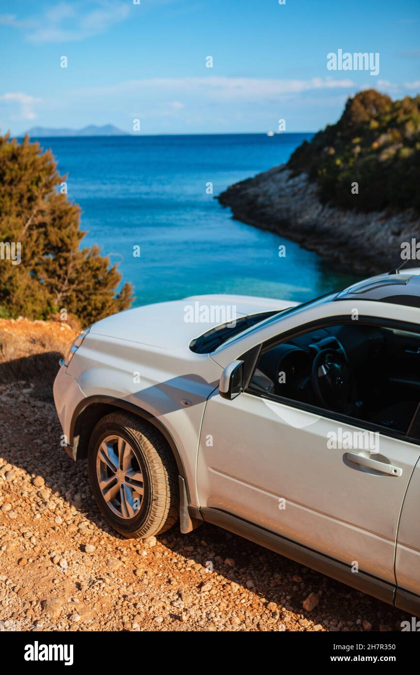 car travel concept sea vacation Stock Photo - Alamy