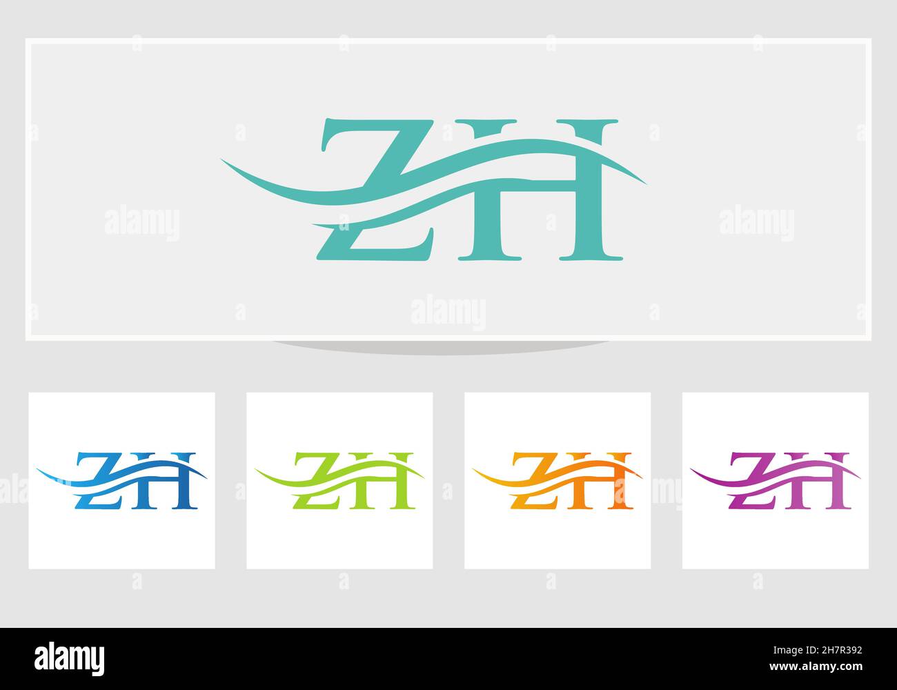 Modern ZH Logo Design for business and company identity. Creative ZH ...