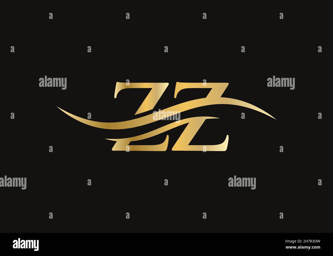 ZZ Logo design vector. Swoosh letter ZZ logo design. Initial ZZ letter ... ZZ Logo design vector. Swoosh letter ZZ logo design. Initial ZZ letter ...