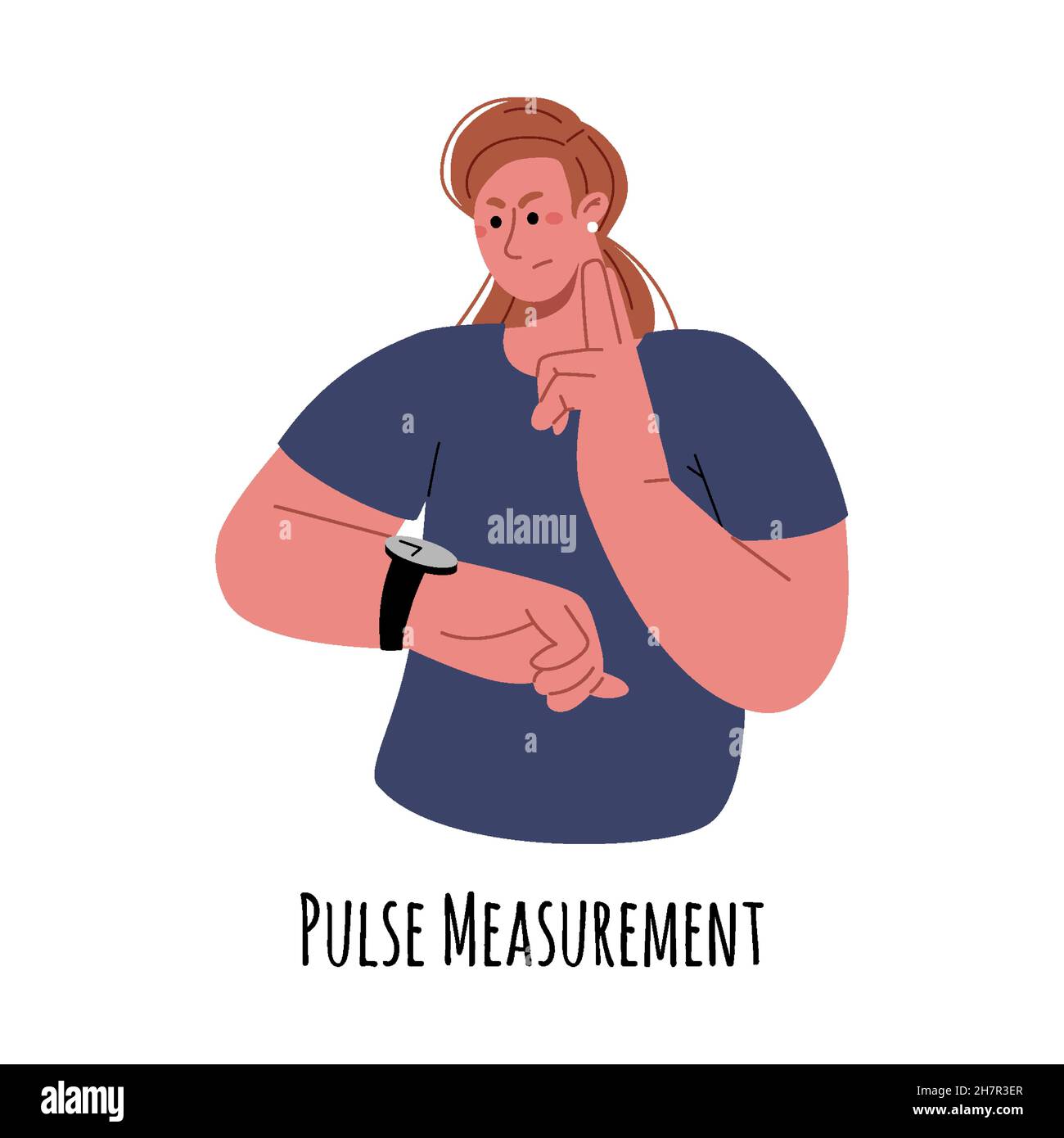 Checking pulse closeup Stock Vector Images - Alamy