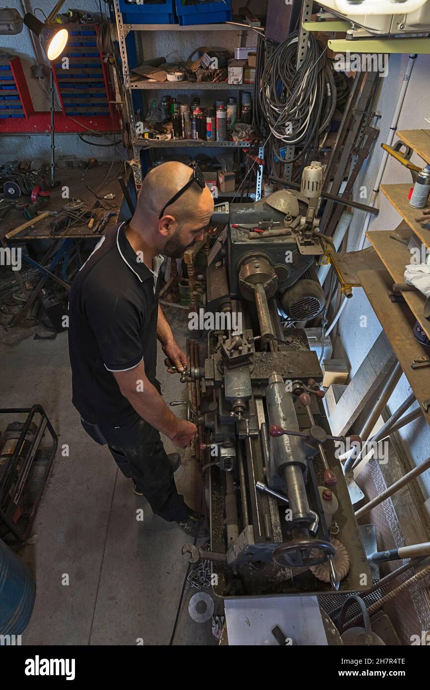 Lathe operator hi-res stock photography and images - Alamy