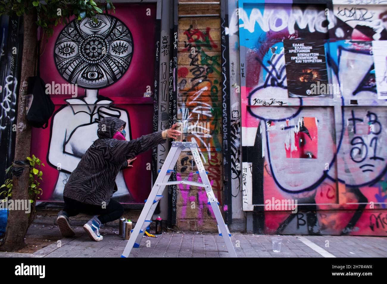 Athens, Greece - November 22, 2021 Alexia TSIMIKA nickname DIZI, Greek ...
