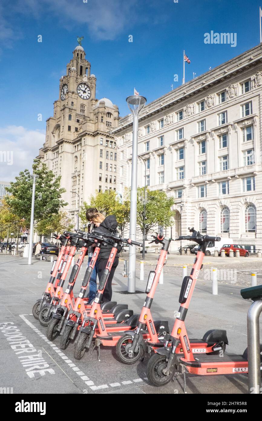 Red voi scooters hi-res stock photography and images - Alamy