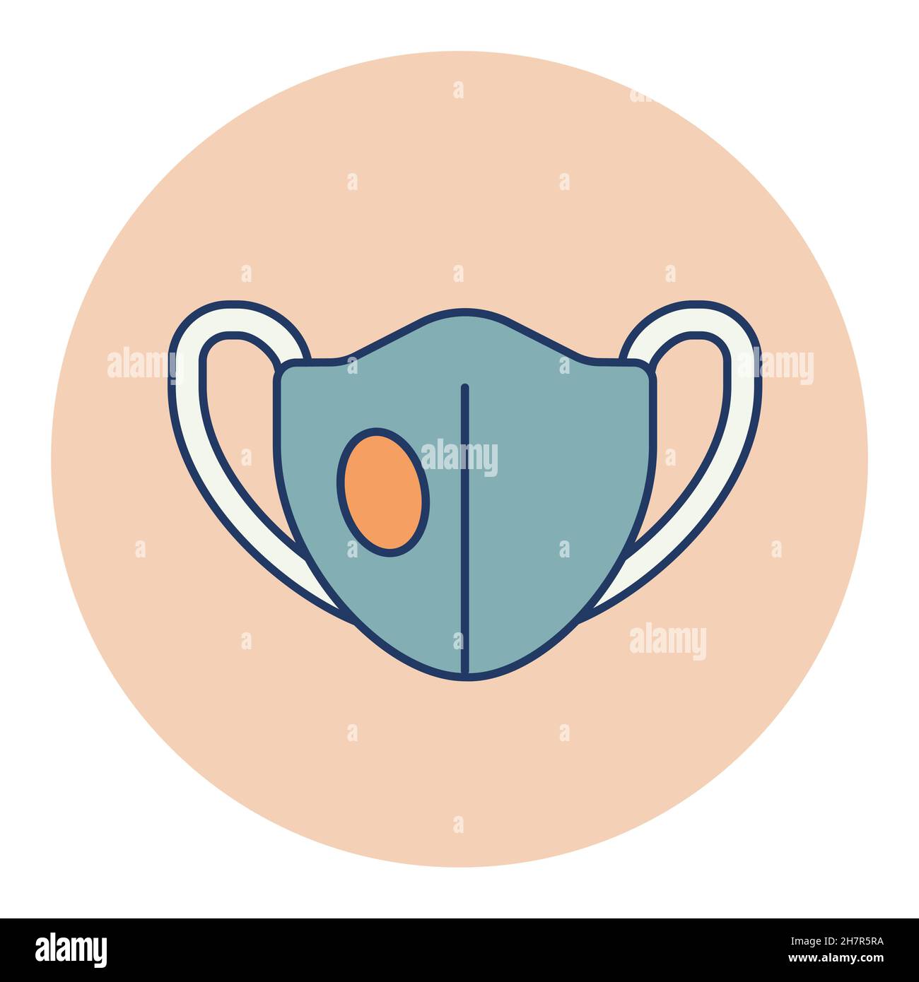 Medical mask isolated vector icon Coronavirus. Medicine and healthcare ...