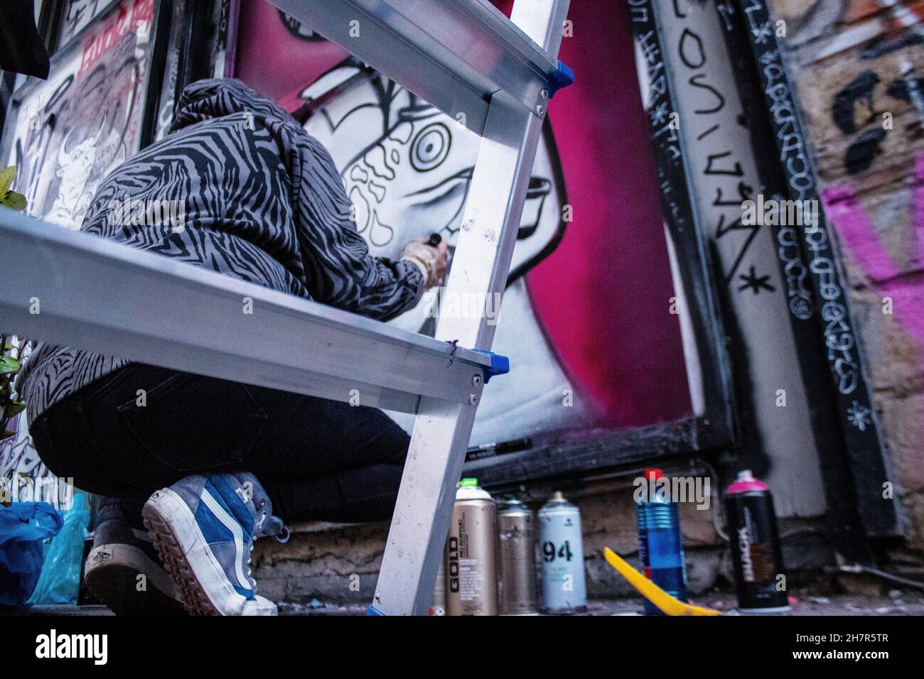 Athens, Greece - November 22, 2021 Alexia TSIMIKA nickname DIZI, Greek ...