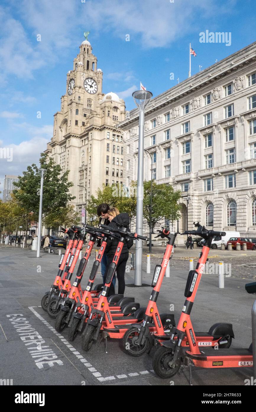 Red voi scooters hi-res stock photography and images - Alamy