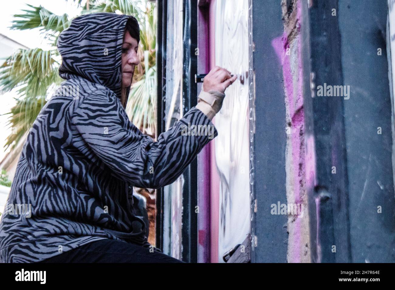 Athens, Greece - November 22, 2021 Alexia TSIMIKA nickname DIZI, Greek ...