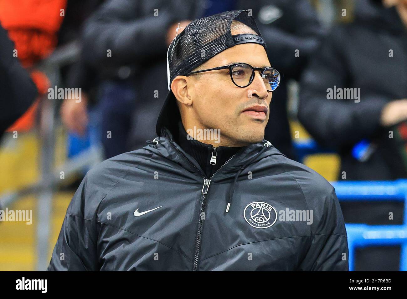 Paris Saint-Germain fans arrive at the Etihad Stadium ahead of tonights ...