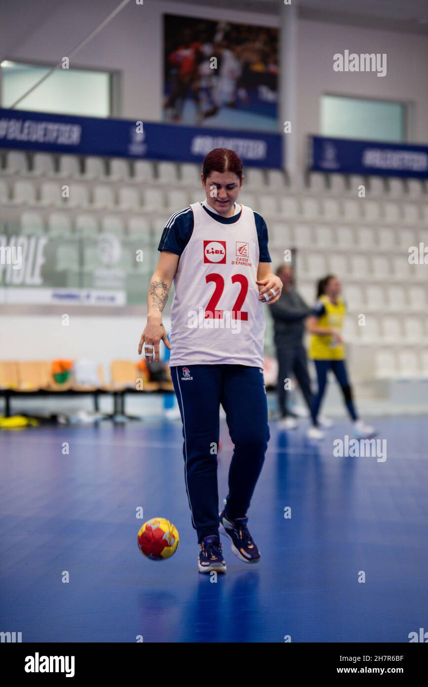 Tamara Horacek of France during the training of the French women's ...