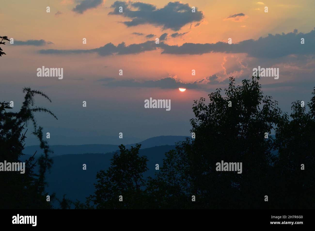 Sunset on Bukovik, Sarajevo, Bosnia Stock Photo - Alamy