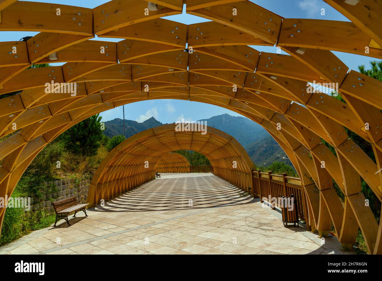 Pamukkale, Denizli, Turkey - August 26 2021: Wooden aesthetic ...