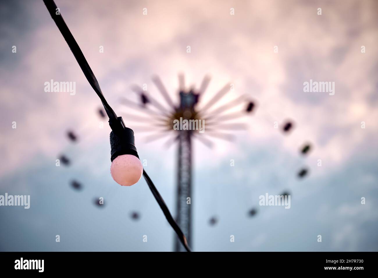 The Star Flyer ride operating in Blackpool during the build up to ...