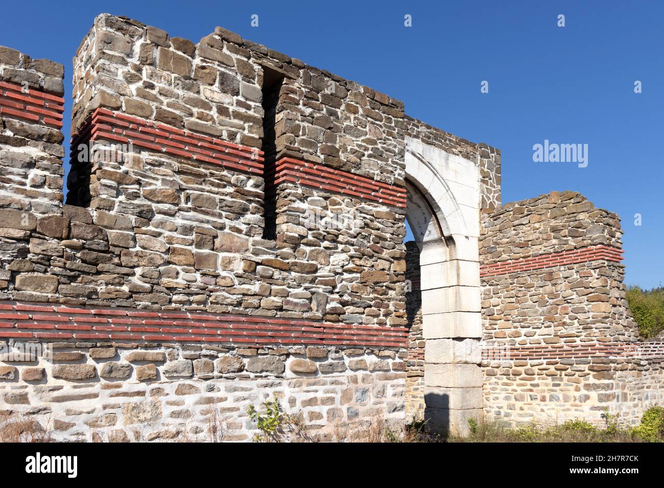 Ruins of Ancient Roman fort of Sostra near the village of Lomets ...