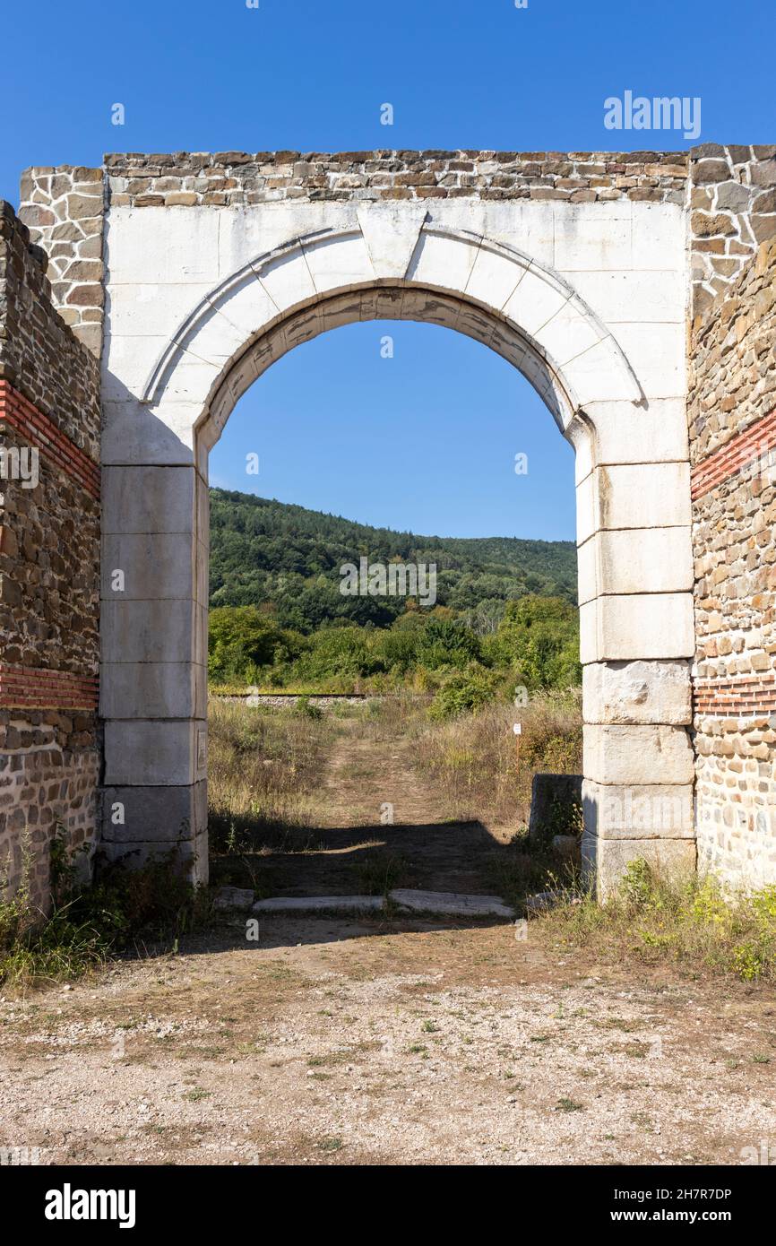 Ruins of Ancient Roman fort of Sostra near the village of Lomets ...