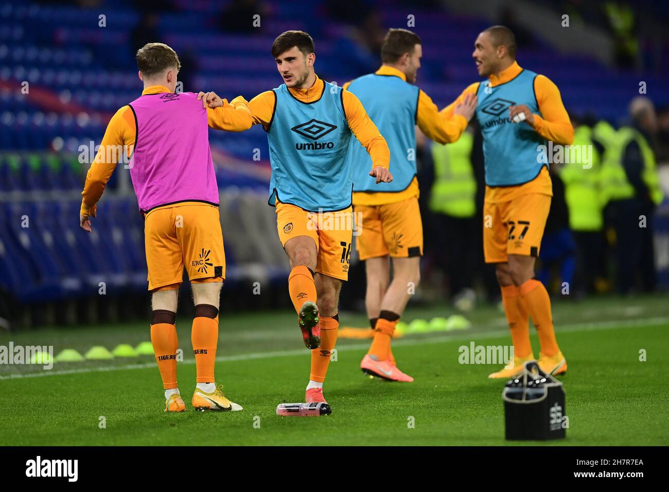 Ryan Longman #16 of Hull City during the pre-match warm-up Stock Photo ...